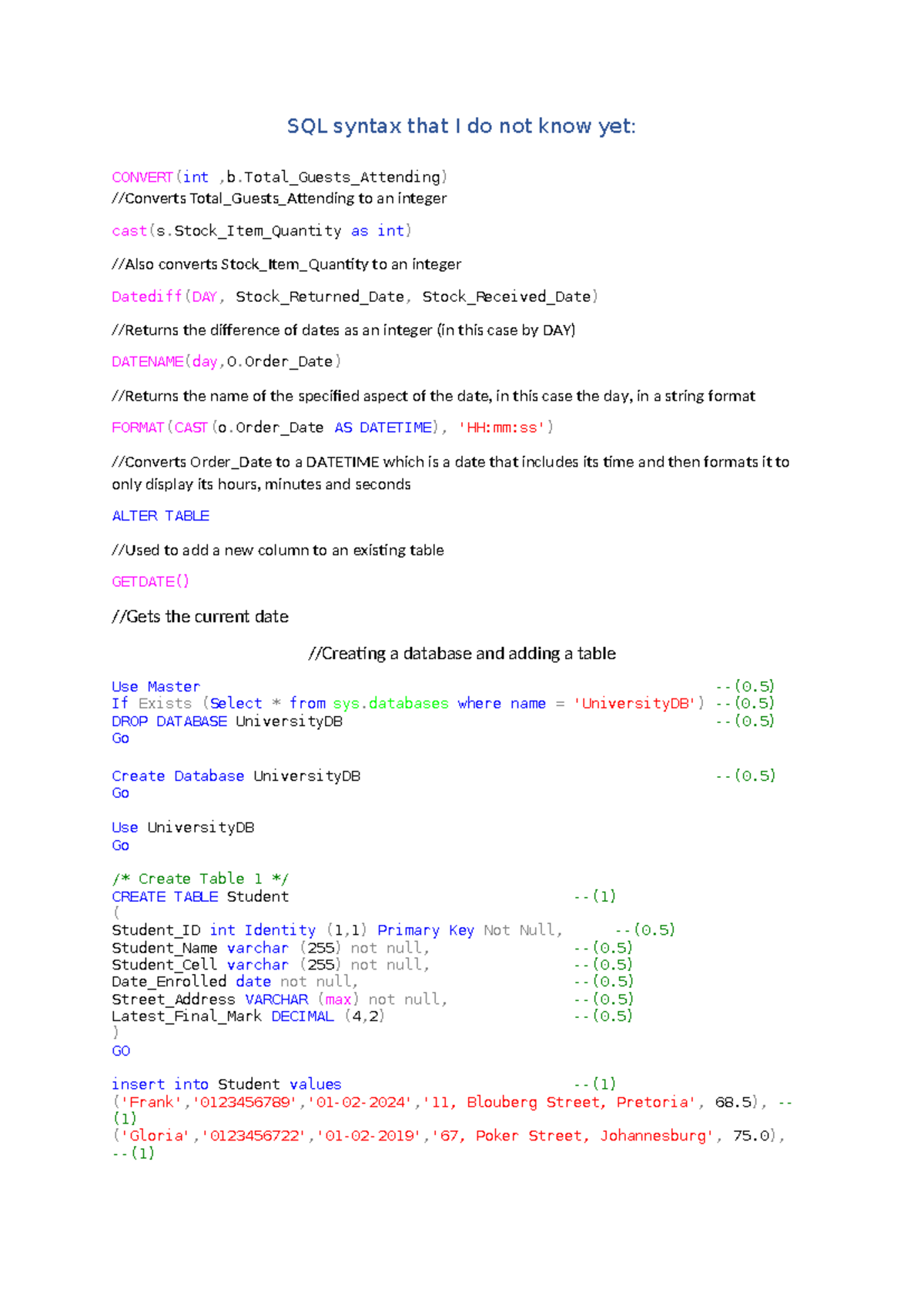 Complex SQL syntax - SQL syntax that I do not know yet: CONVERT(int ,b ...