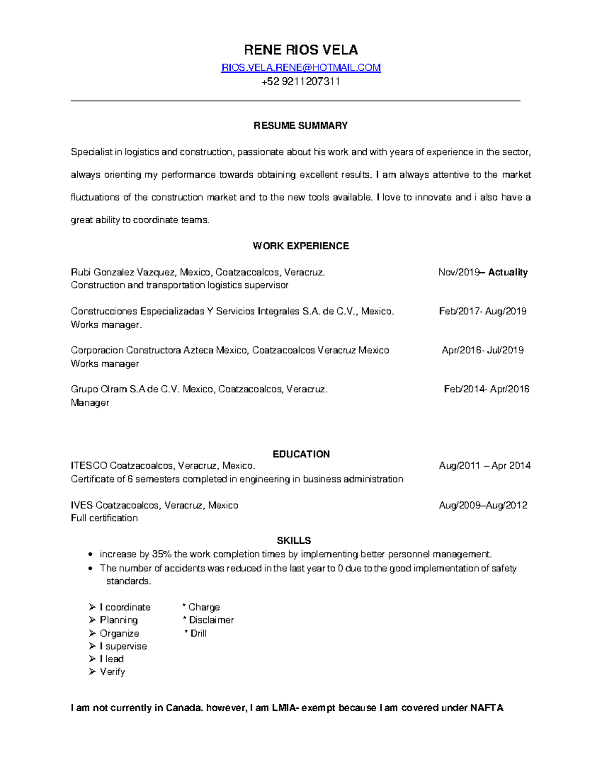 Cvrenerioscnd 111 - Cv canadiense - RENE RIOS VELA RIOS.VELA@HOTMAIL ...