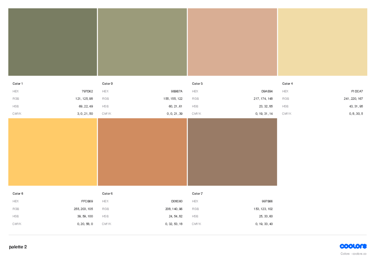 Palette 2 - dfghj - HEX 9B9B7A +100% FFFFFF FFFFFF FFFFFF FFFFFF FFFFFF ...