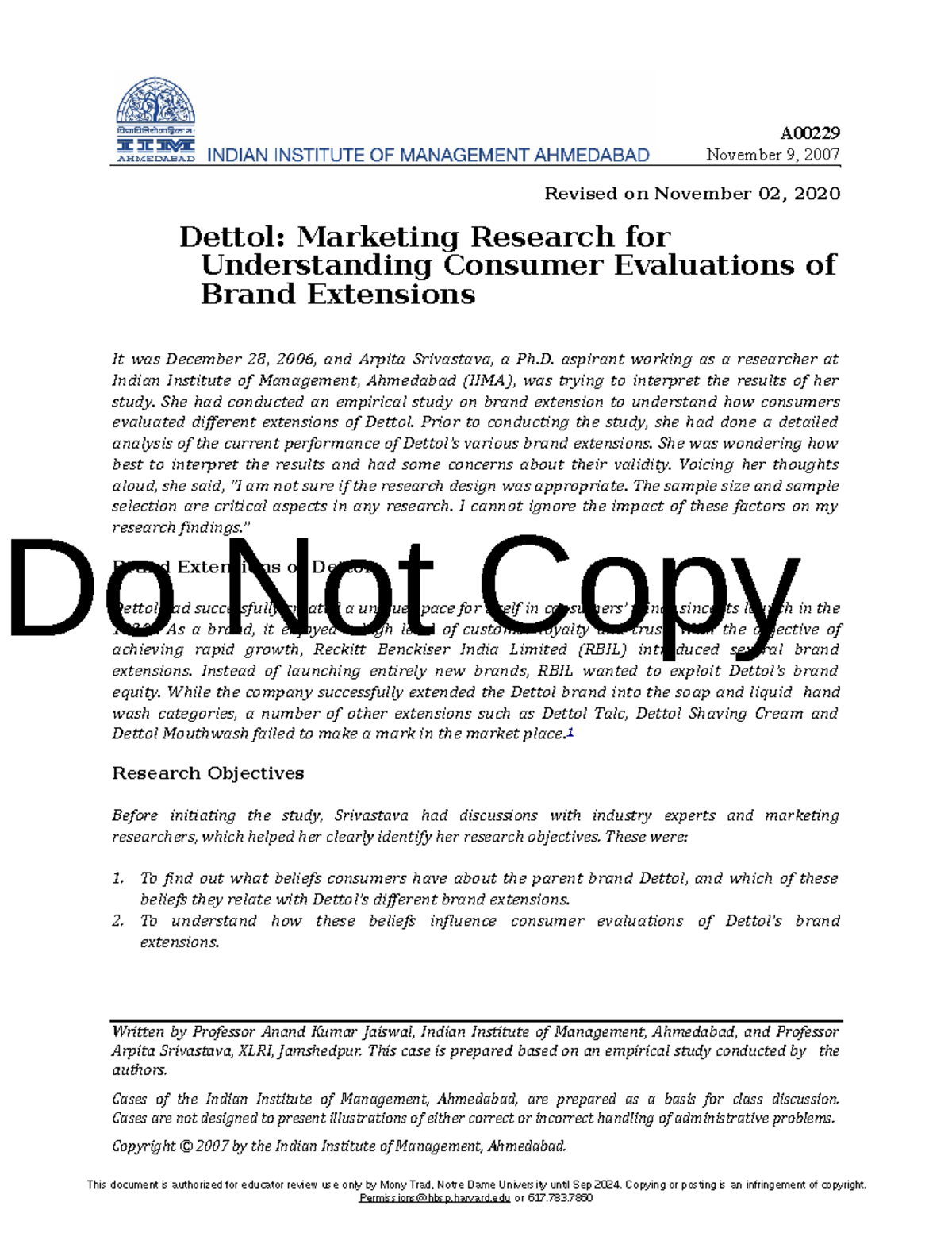 Case Study-BUS 669 - Case study research proposal - Revised on November ...