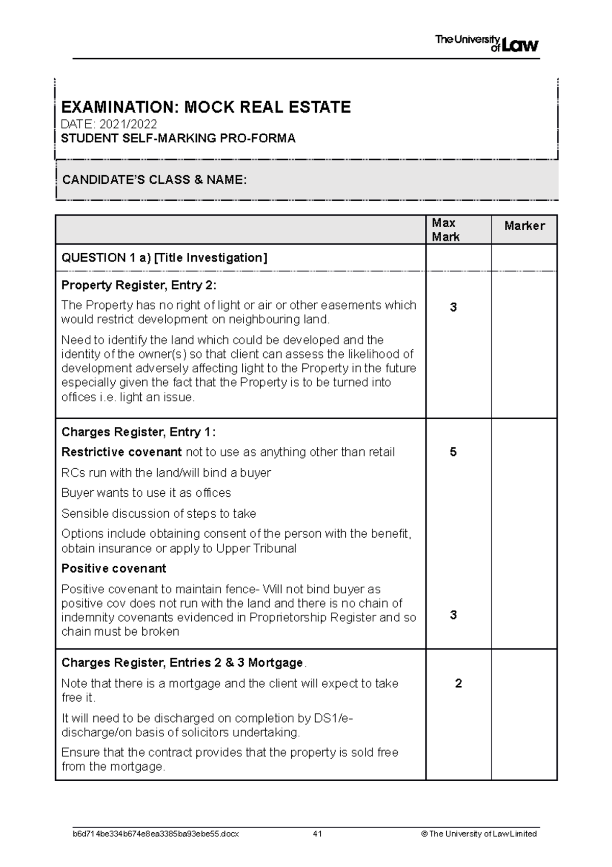 2122 re ce02 mock assessment student marking proforma - EXAMINATION ...