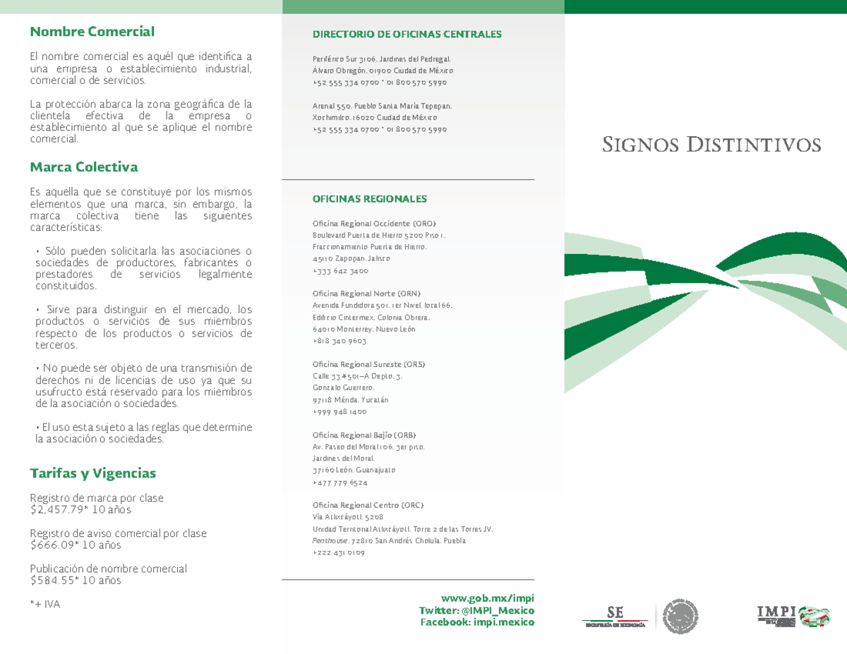 Triptico Signos Distintivos - El nombre comercial es aquél que identi ...