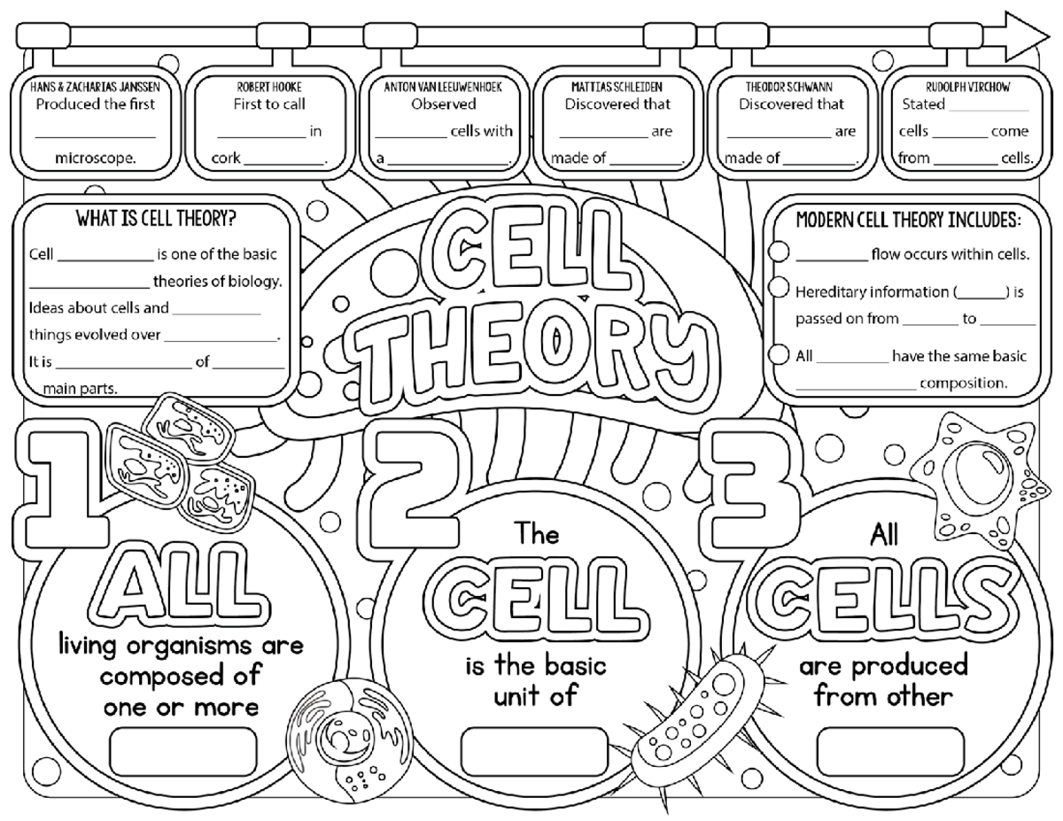 Cell Theory Doodle Note Science Studocu