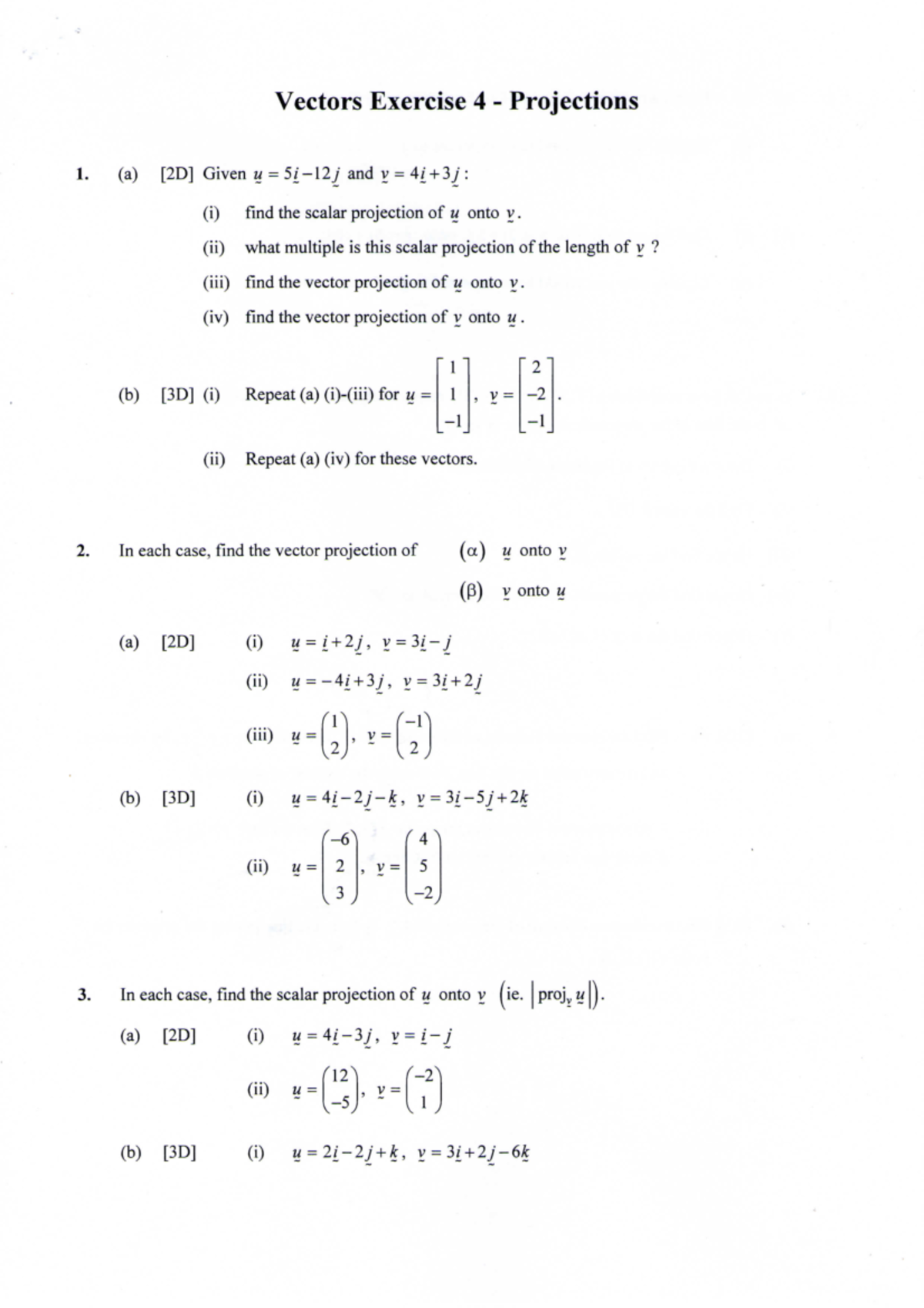 Vector Exercise 4 - Studocu