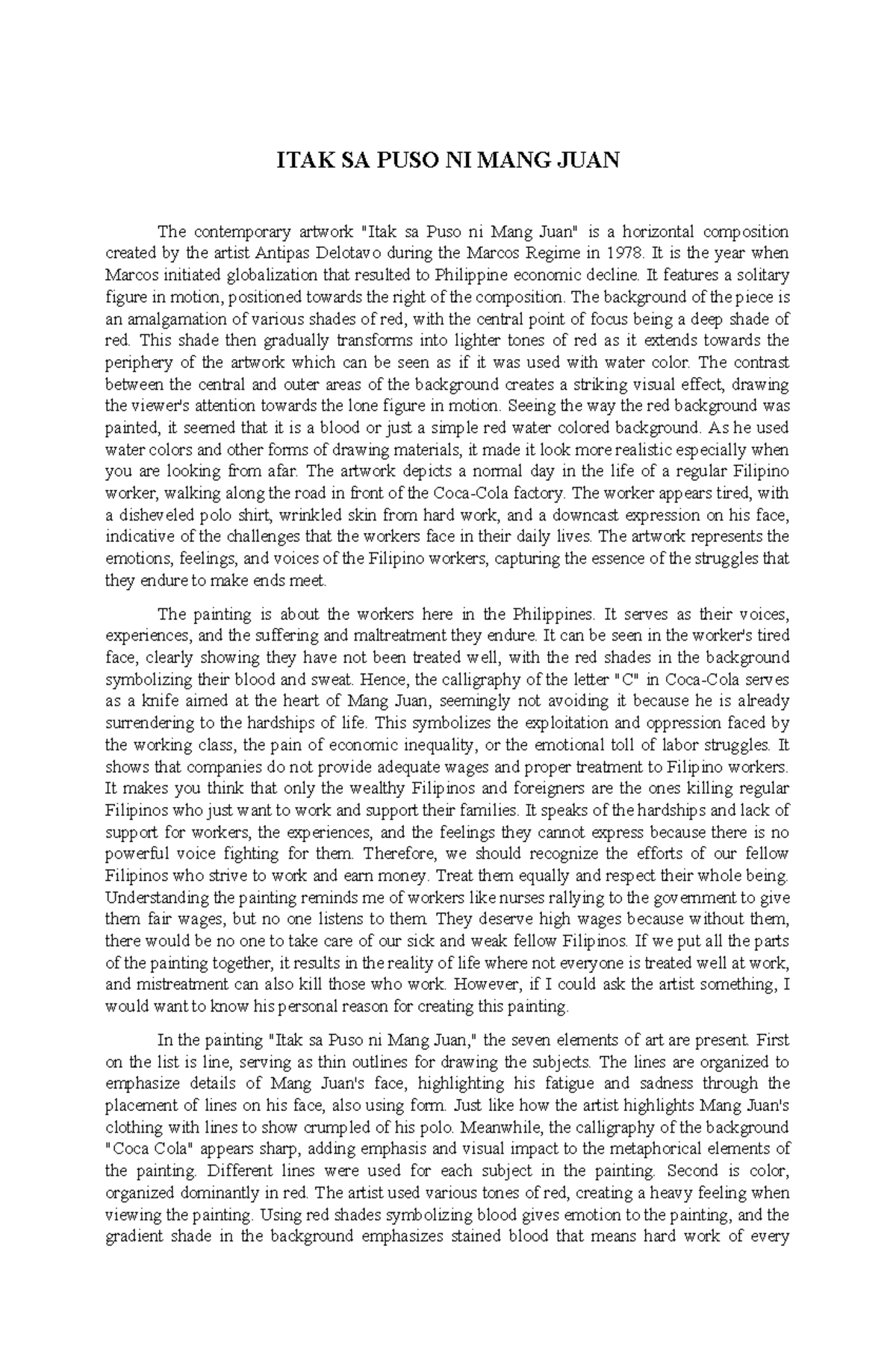 Itak sa puso ni Mang Juan - ITAK SA PUSO NI MANG JUAN The contemporary ...