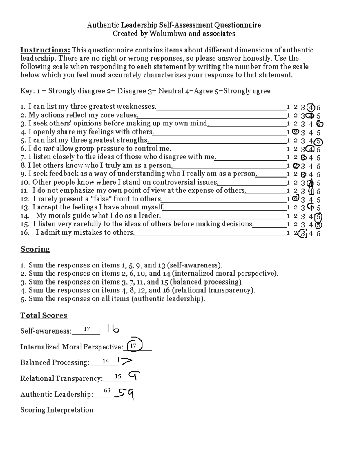 Authentic-leadership-questionnaire - Authentic Leadership Self ...