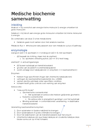 BIO Chemie Overzicht Metabole Pathways + ziektes - Metabole Pathways ...