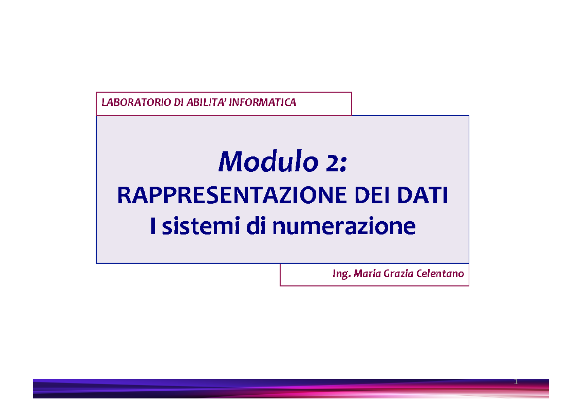 03 LEZ2 Sistemi Numerazione - Warning: Error during font loading: XMLHttpRequest is not defined ...