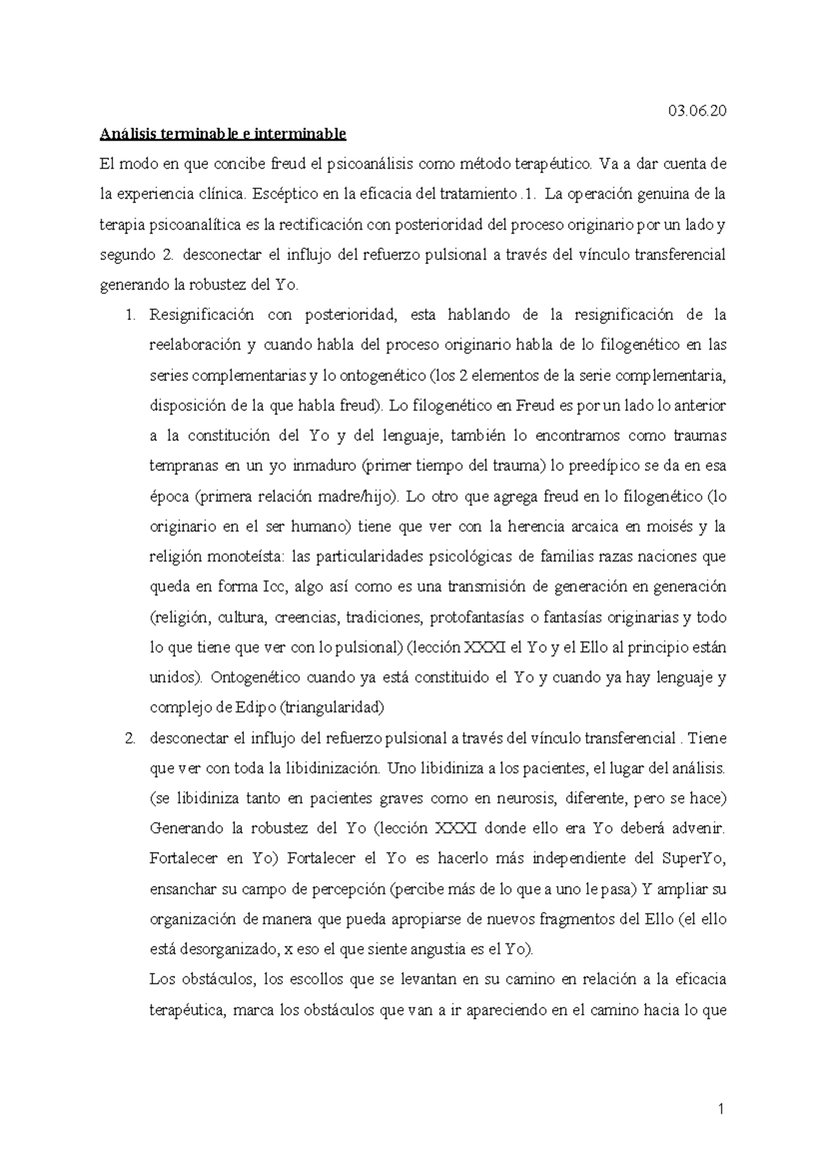 Análisis Terminable e interminable - 03.06 Análisis terminable e ...