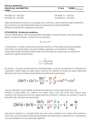 Gabarito - Lista 1 - Adição.Subtração - Matem·tica B·sica Assunto Turma ...