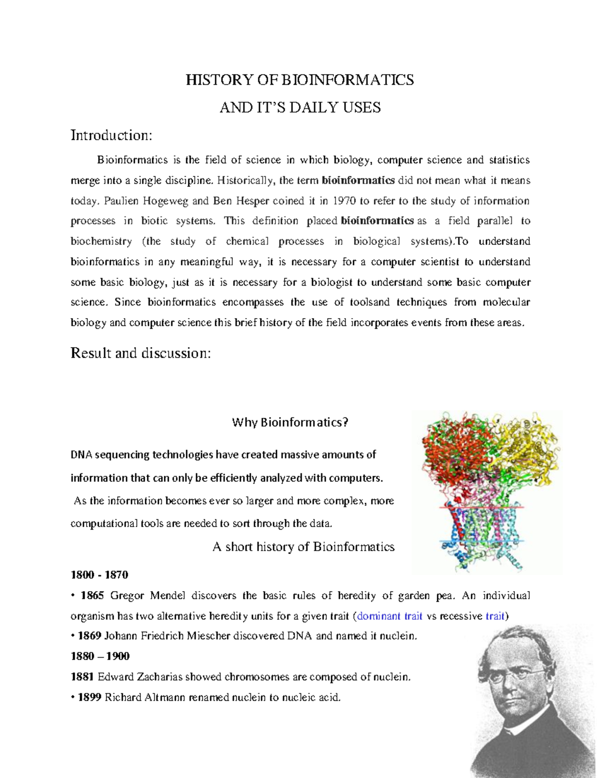 History OF Bioinformatics - HISTORY OF BIOINFORMATICS AND IT’S DAILY ...