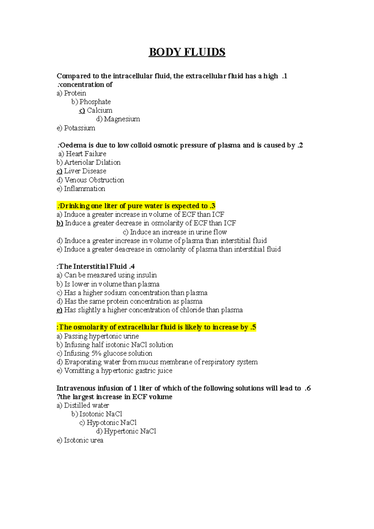 BODY Fluids - BODY FLUIDS Compared to the intracellular fluid, the ...