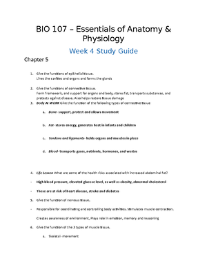 Chapter 1- ANatomy - BIO 107 – Essentials of Anatomy & Physiology Week ...