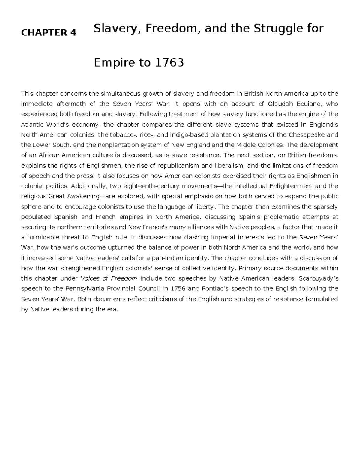 Give Me Liberty 7e IM ch04 - CHAPTER 4 Slavery, Freedom, and the ...