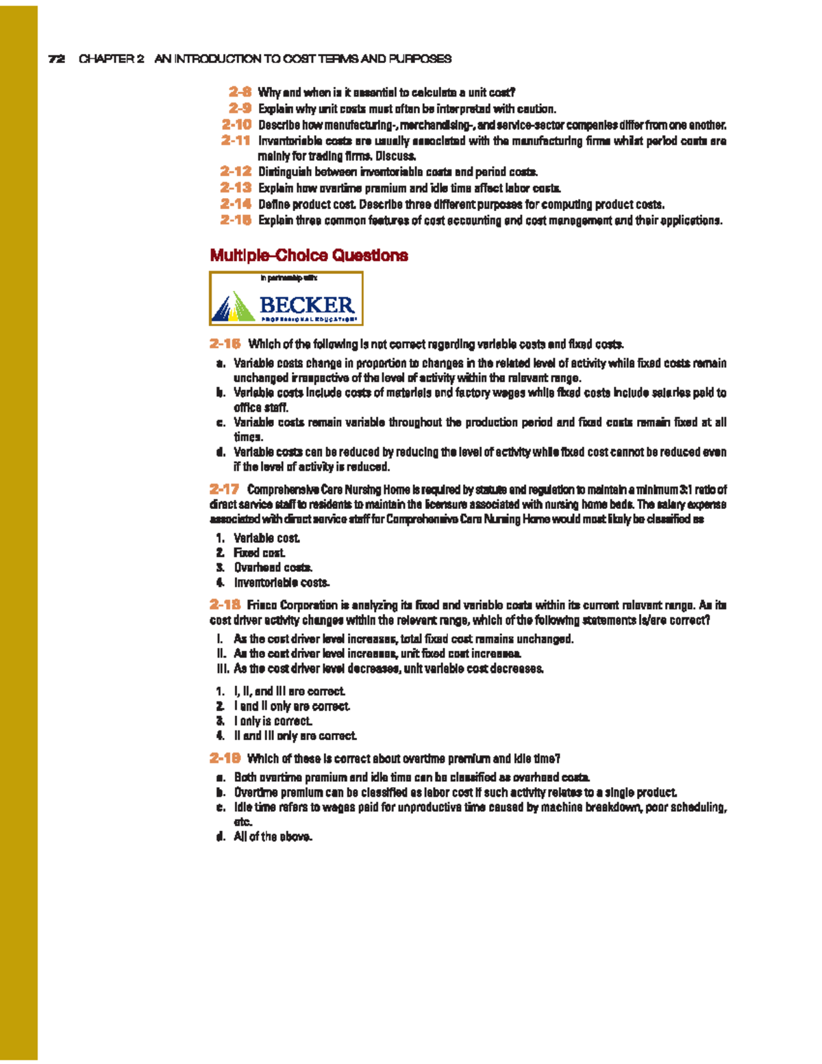 exercise ch 2 and solution - Accounting Mabagement - Studocu