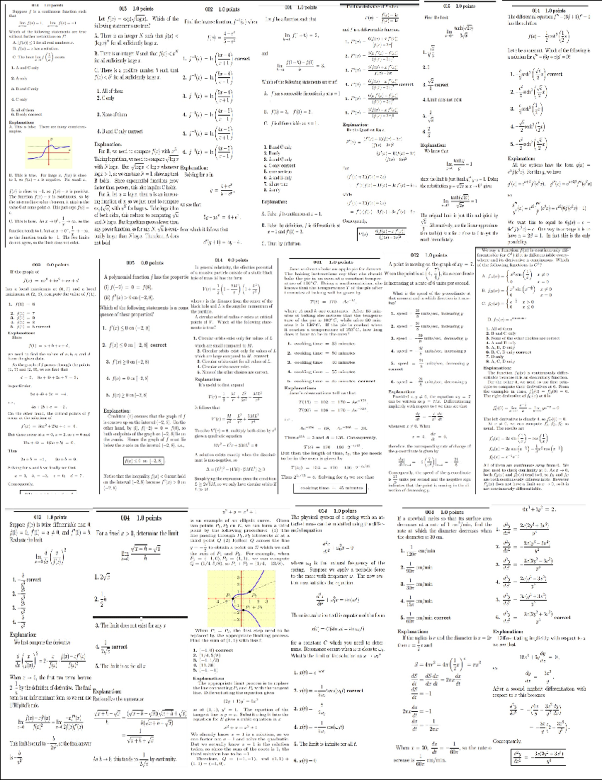 Cheat Sheet - Summary Calculus I - MATH 2413 - Studocu