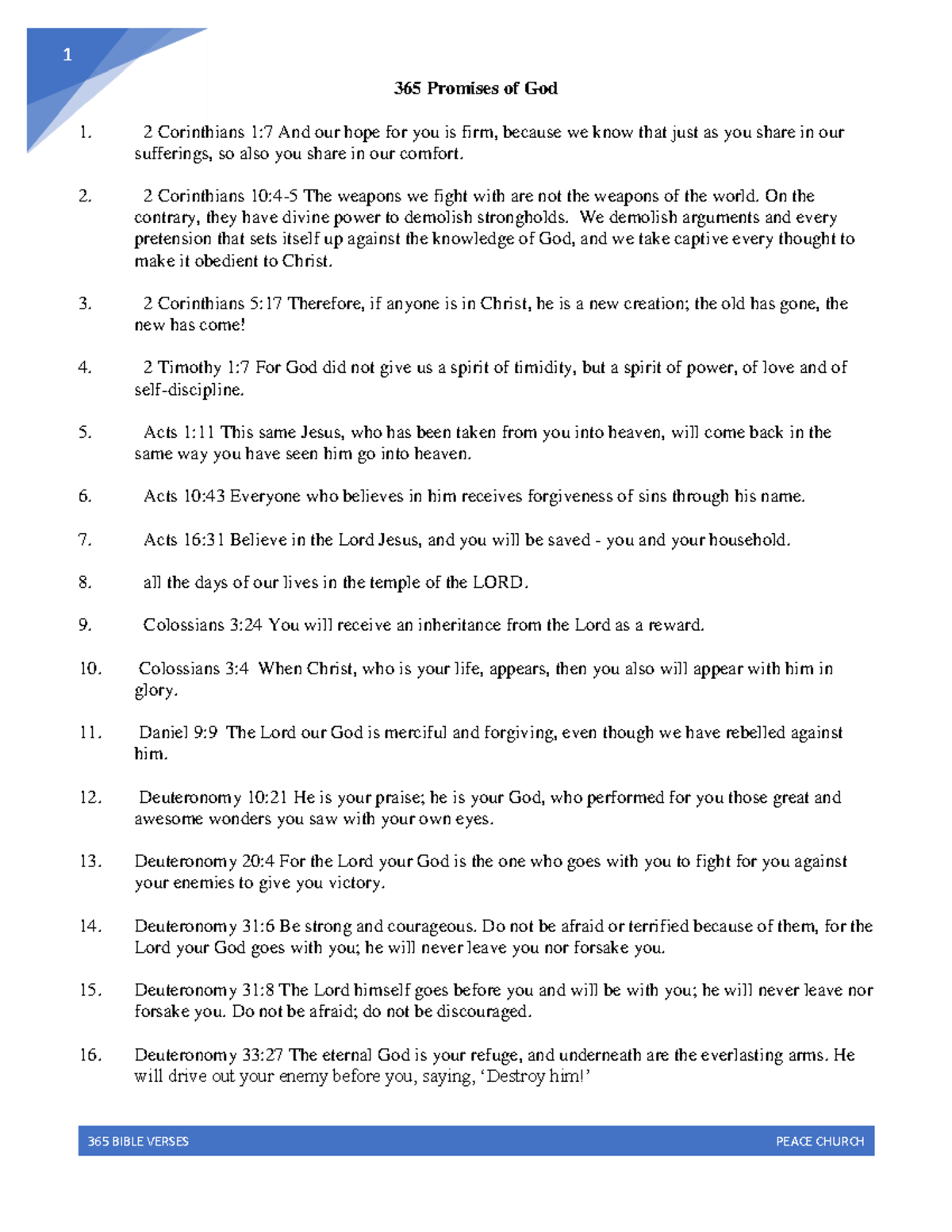 365 Bible Verses(1)- Everyday NOTE - 1 365 Promises of God 1. 2 ...