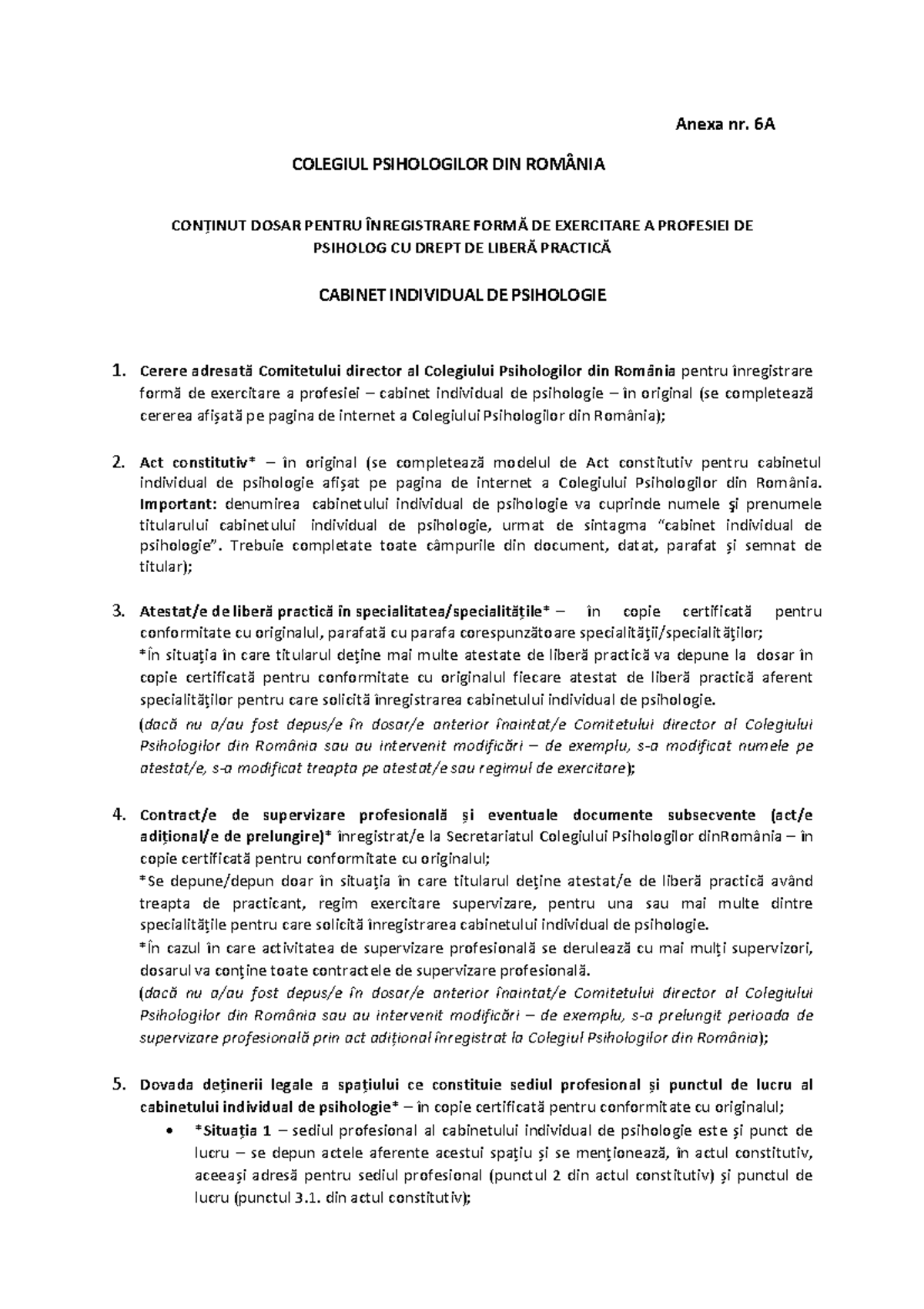 Ghid Copsi pentru Înregistrare FORMĂ DE Exercitare A Profesiei DE ...