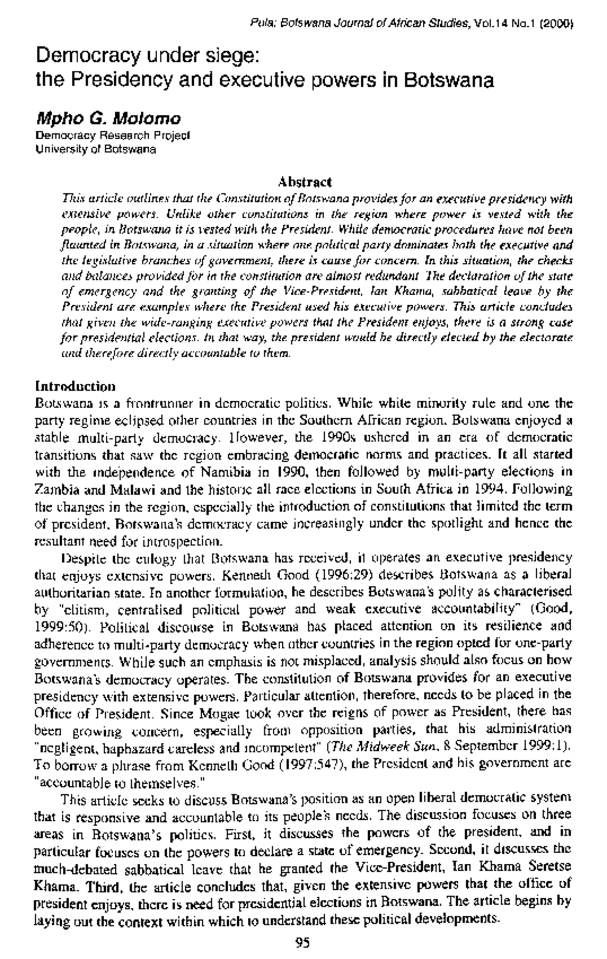 Molomo Pbjas 2000 - article - Pula: Botswana Journal of African Studies ...