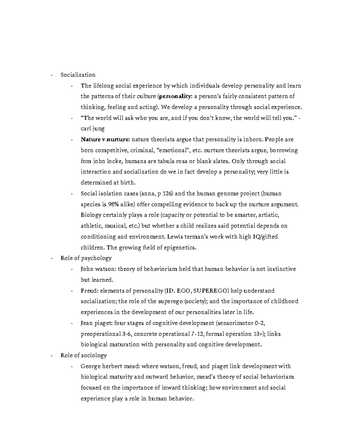 Socialization and social interaction nature v nurture - Socialization ...