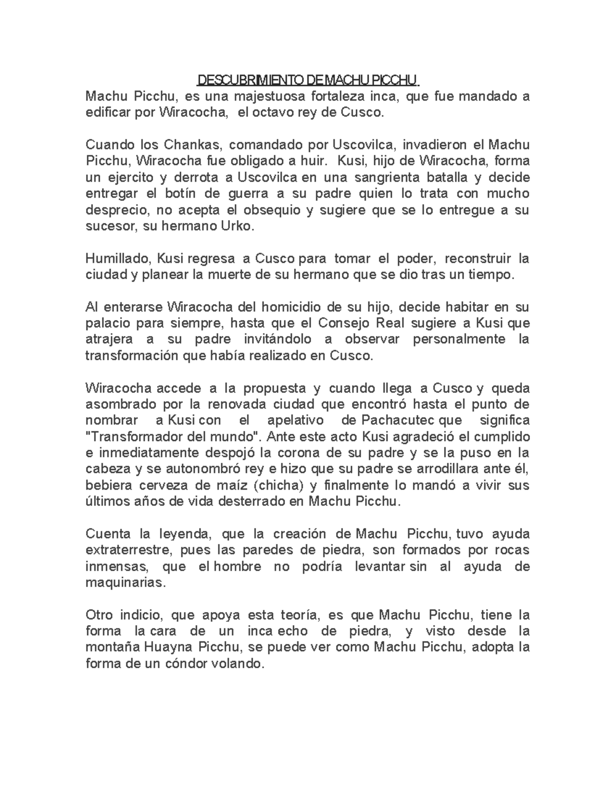 Descubrimiento DE Machu Picchu - DESCUBRIMIENTO DE MACHU PICCHU Machu ...