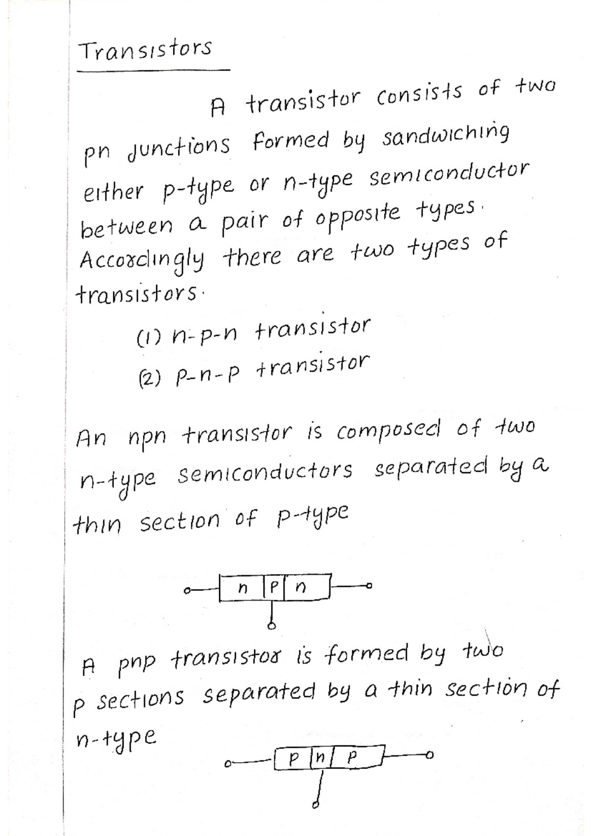 Transistor 1 - Basics of Electronics Engineering Module 4 notes ...