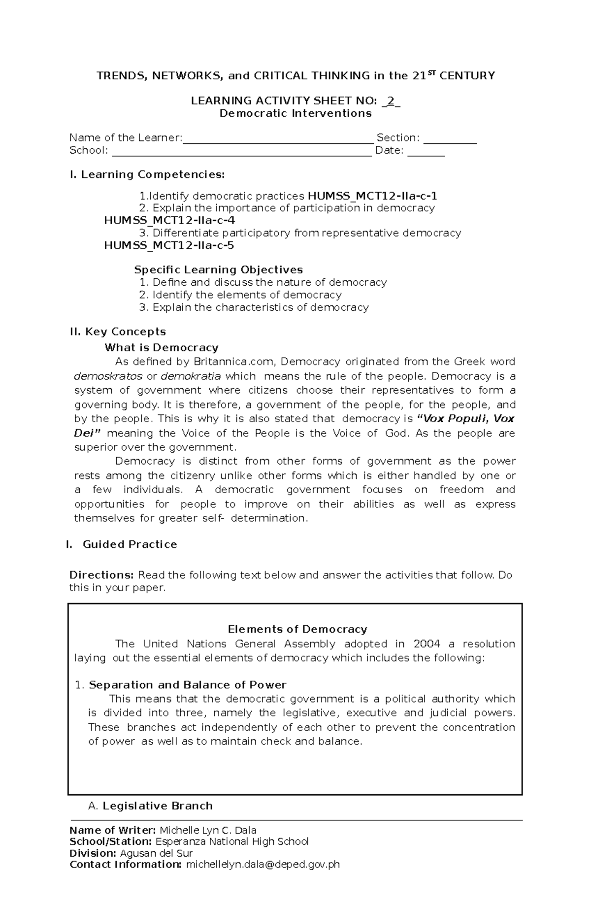 LAS Trends Q2 W1 - TRENDS, NETWORKS, and CRITICAL THINKING in the 21ST ...