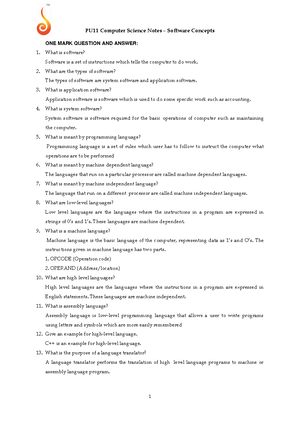 Computer Science Fundamentals - Un it - 1 Computer Fundamentals Objective: To impart in-depth ...