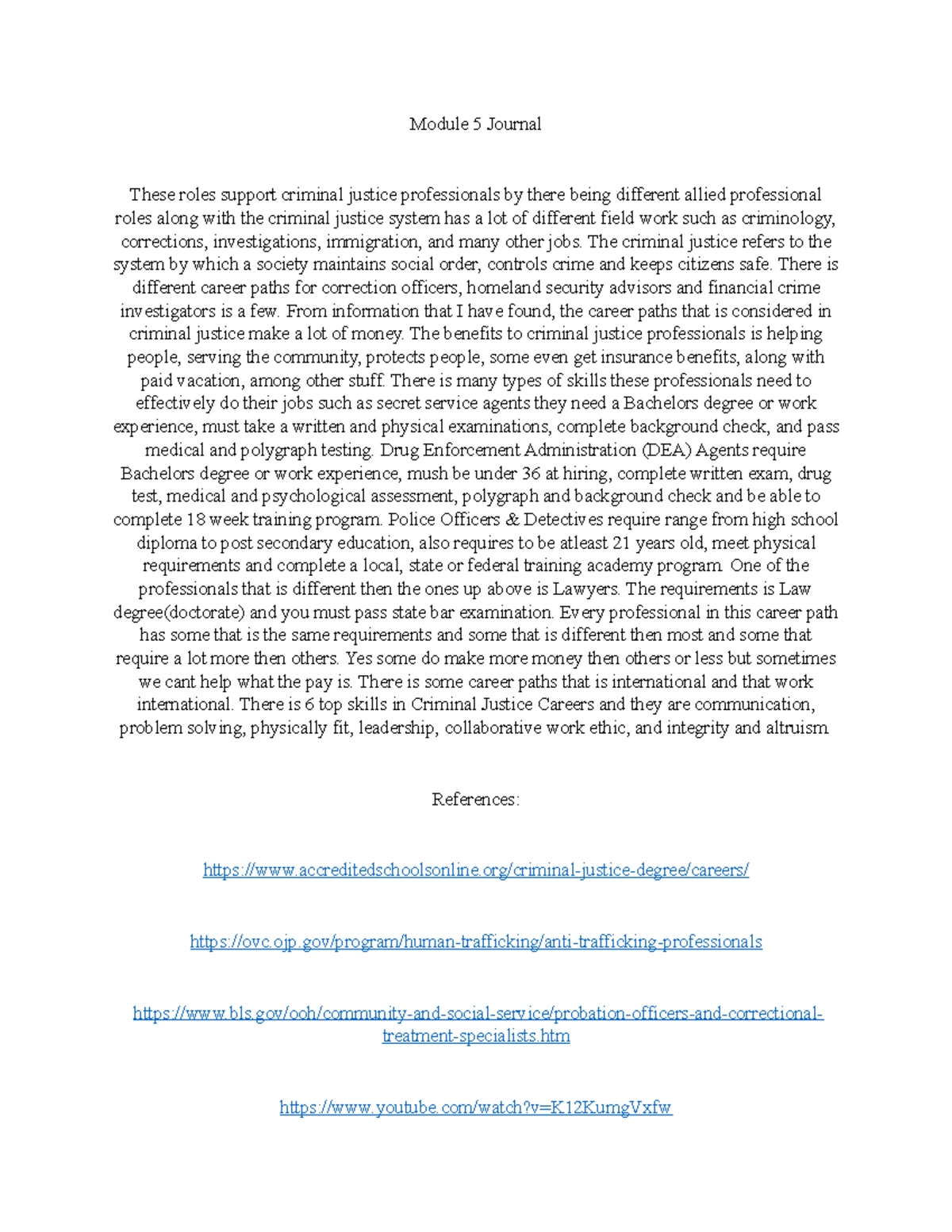 Module 5 Journal - everyones response is different - Module 5 Journal ...
