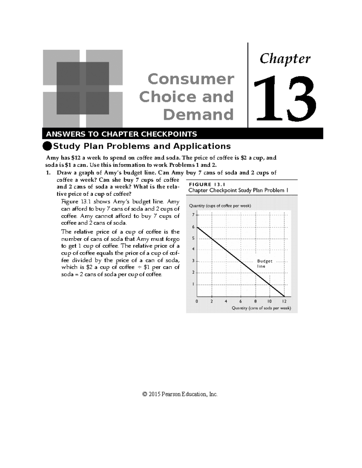 Chap13- Suggested Problems - Chapter Consumer Choice and Demand ANSWERS ...