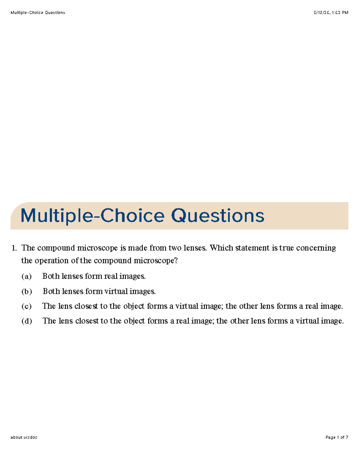 MCQ24 - sdgewgw - Multiple-Choice QuestionsMultiple-Choice Questions 1 ...