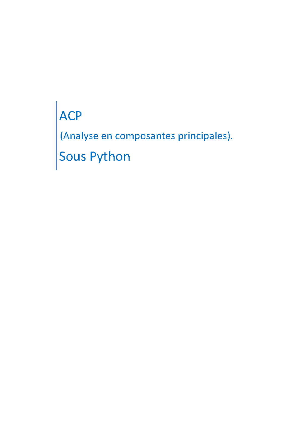 ACP Python - acp - ACP (Analyse en composantes principales). Sous ...