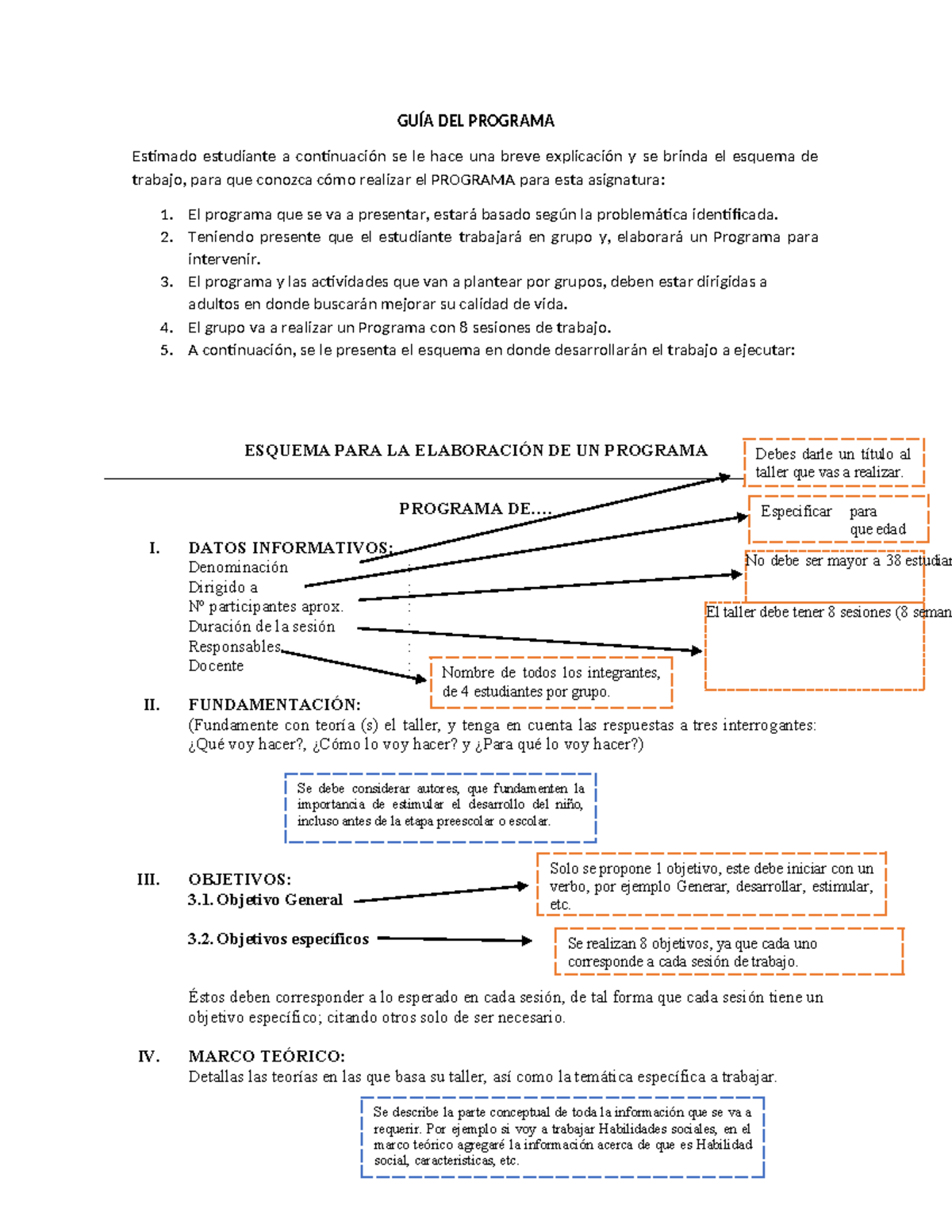 GUÍA DE Programa Desarrollo Trabajo Final - Se debe considerar autores ...