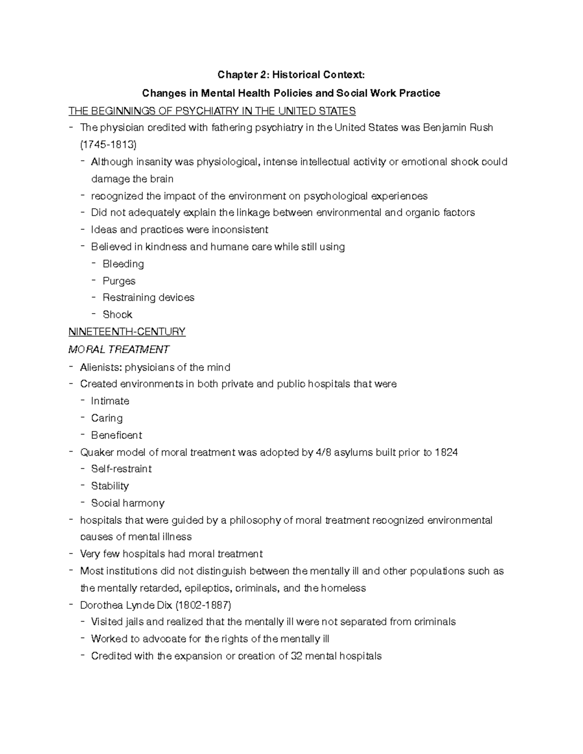Chapter 2 - Society and Mental Health - Chapter 2: Historical Context ...