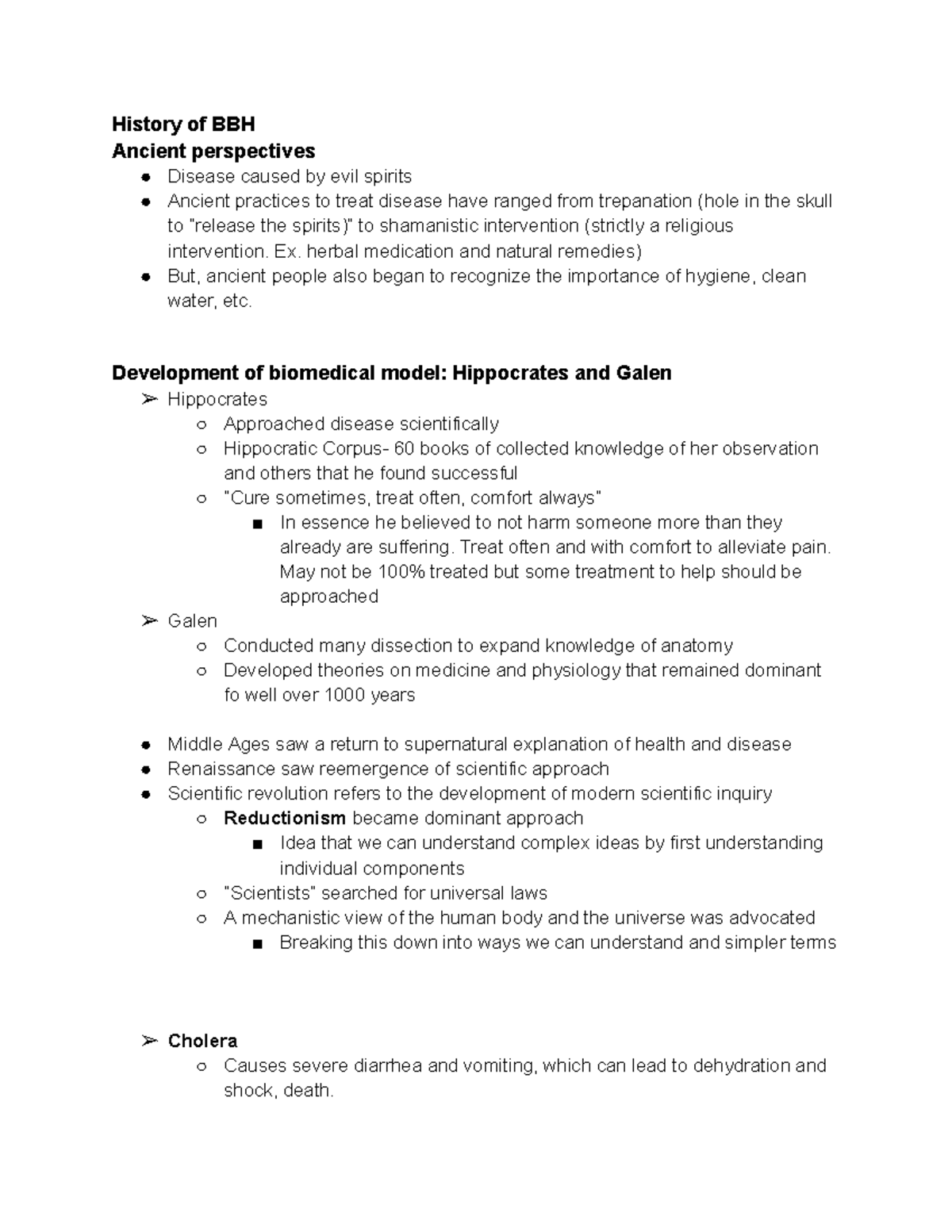 BBH 101 - BBH 101 exam 1 and 2 notes - History of BBH Ancient ...