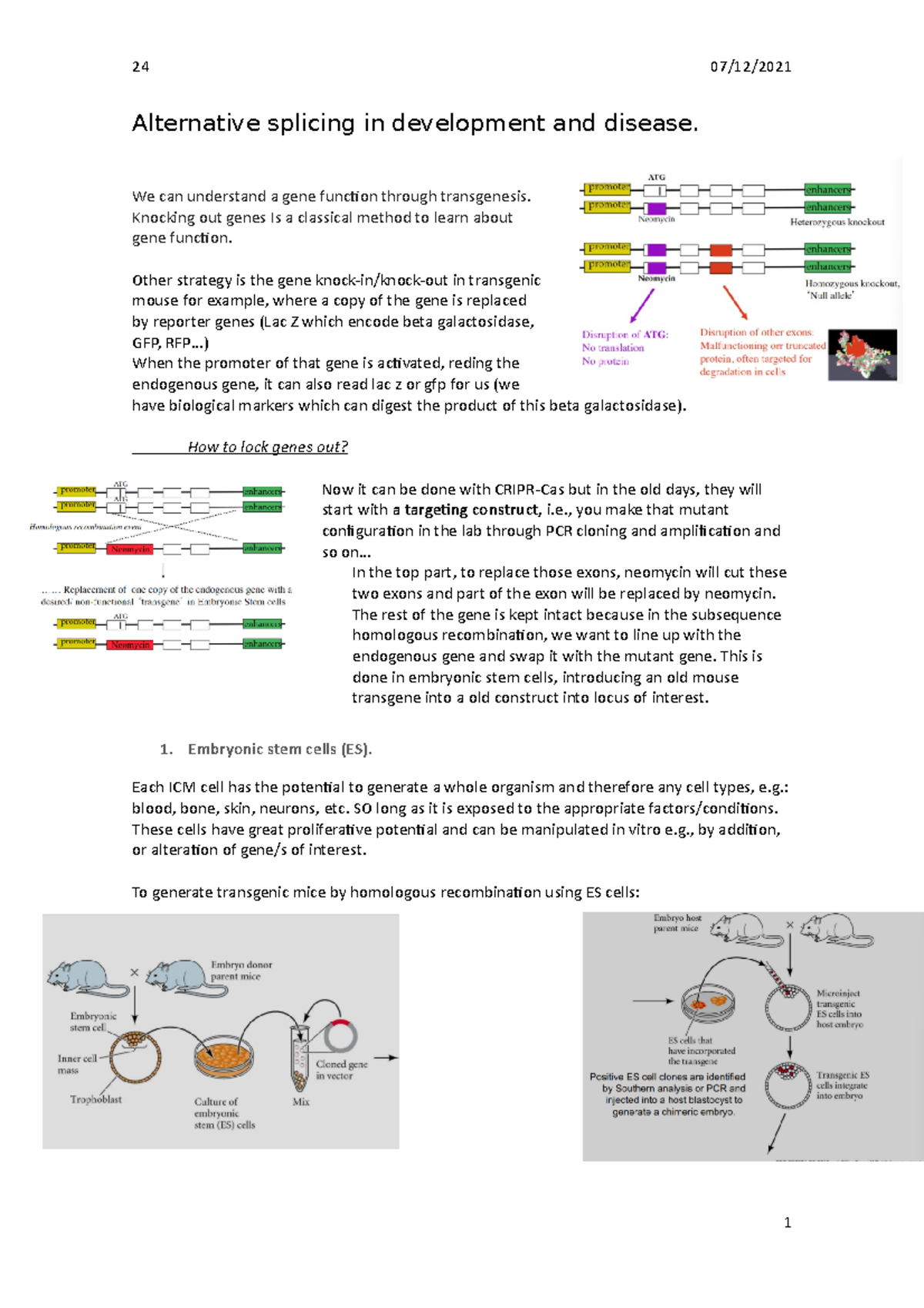 Alternative splicing in development and disease - We can understand a ...
