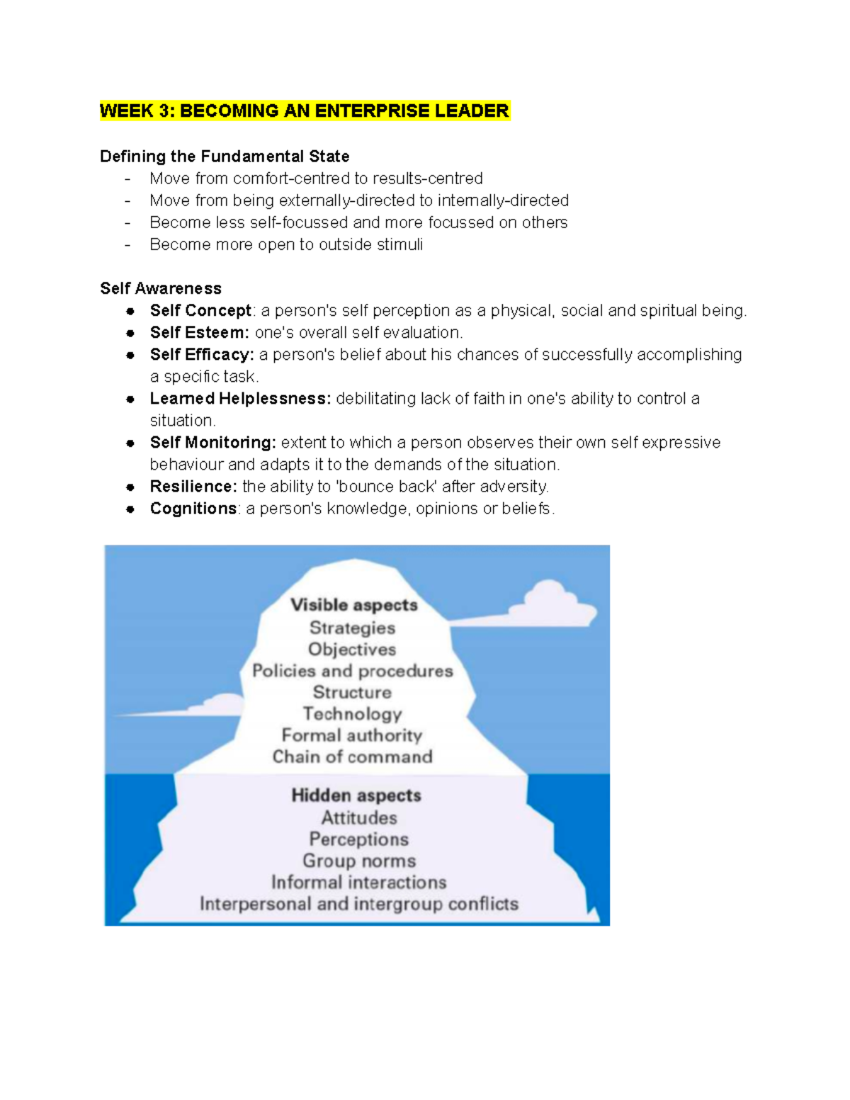 Enterprise Leadership - WEEK 3: BECOMING AN ENTERPRISE LEADER Defining ...