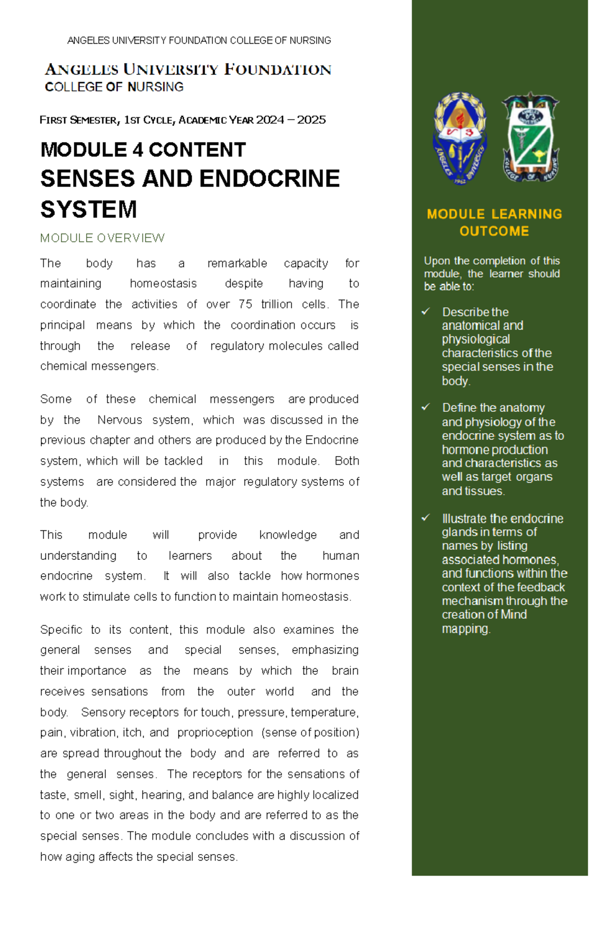 Module 4 Content - nmhmhm - ANGELES UNIVERSITY FOUNDATION COLLEGE OF ...