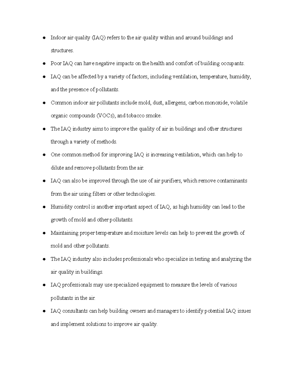Indoor air quality in Industry - Indoor air quality (IAQ) refers to the ...