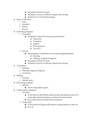 ASCI 311 Advanced Beef-2. 1-10 - Management of the Cow Calf Herd Beef ...