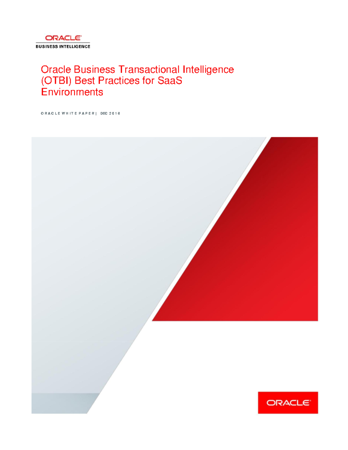 Oracle Business Transactional Intelligence Best Practices - These are ...