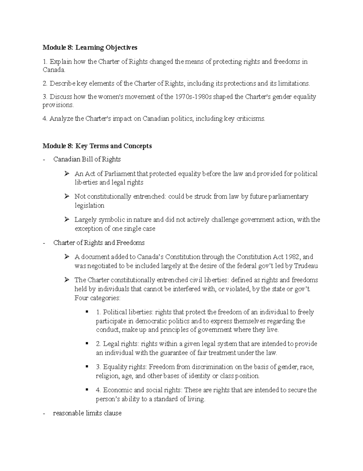 Module 8 - Prof Annalies Cooper - Module 8: Learning Objectives Explain ...