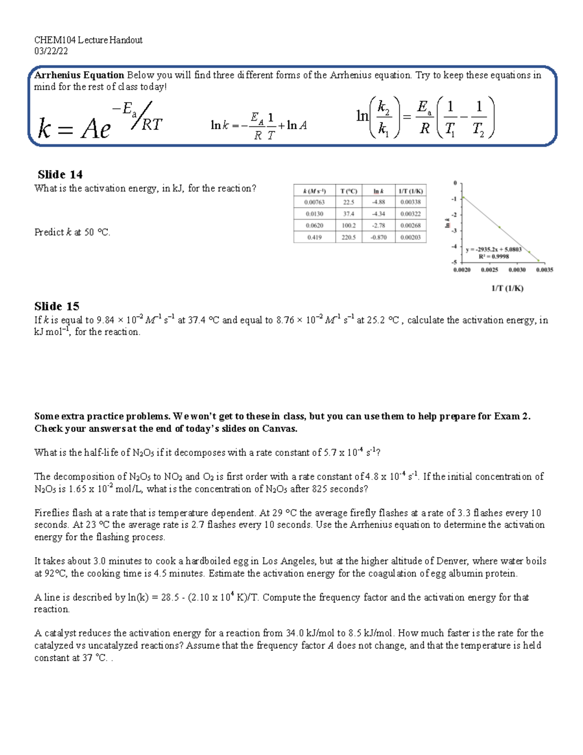 Chem Lecture 27-27 - Trevor Daly - CHEM104 Lecture Handout 03/22 ...