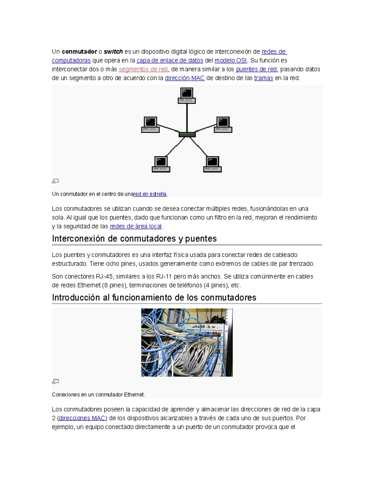 R128824 - Contiene informacion sobre conmutadores y switches. - Un ...