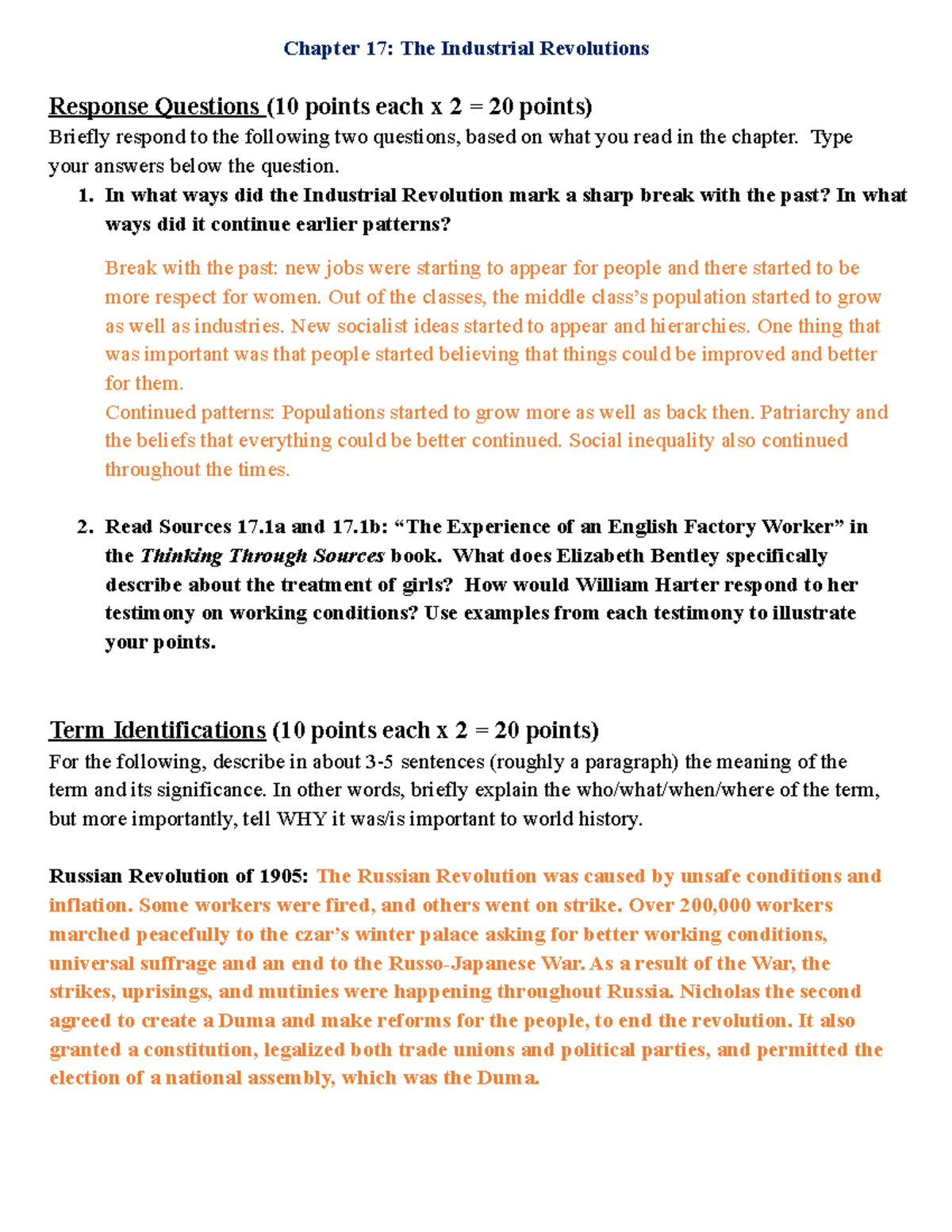 1015 ch 17 - Chapter 17 coursework and answers - Chapter 17: The ...