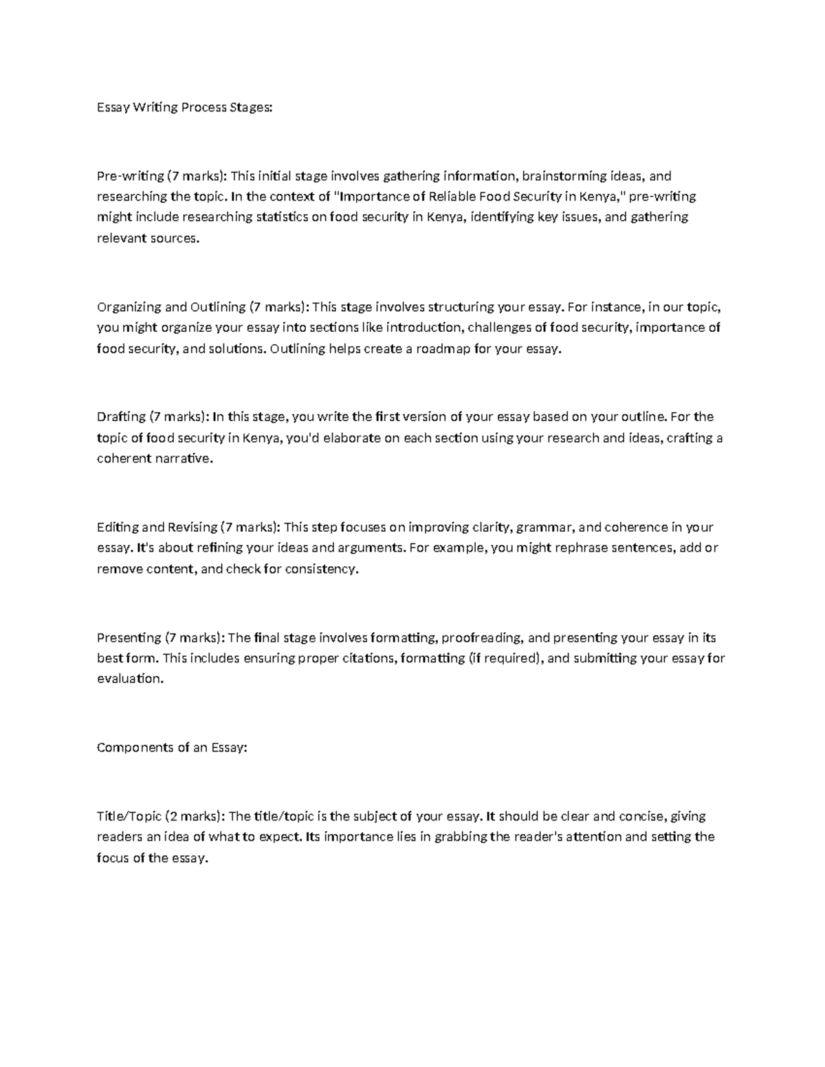 Written communication - Essay Writing Process Stages: Pre-writing (7 ...