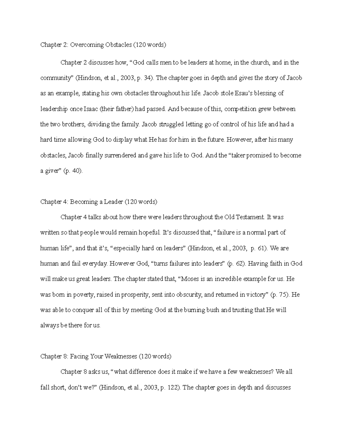 Discussion Thread Courageous Faith - Chapter 2: Overcoming Obstacles (120 words) Chapter 2 ...