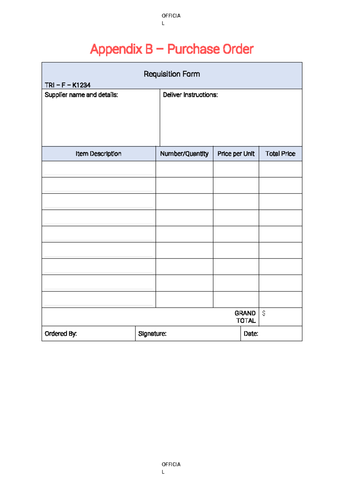 Sithkop 013 AE Pro2of2 Appx BPurchase Order - SIT40721 - OFFICIA L OFFICIA L Appendix B ...