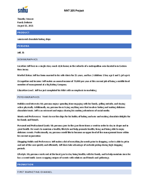 S.W.O.T Analysis MKT 205 - Cathryn Clark MKT- 6/9/ S.W.O Analysis I ...