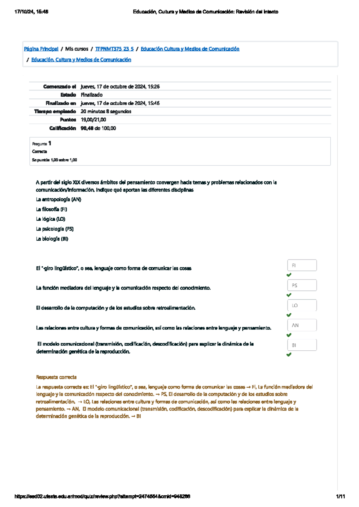 Examen Educacion, Cultura y Medios de Comunicación - 15:46 Educación ...